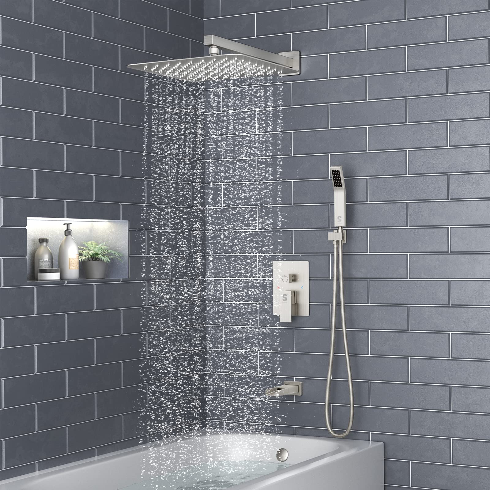 Mua SR SUN RISE 12 Inches All Metal Bathtub Faucet Set Shower System ...