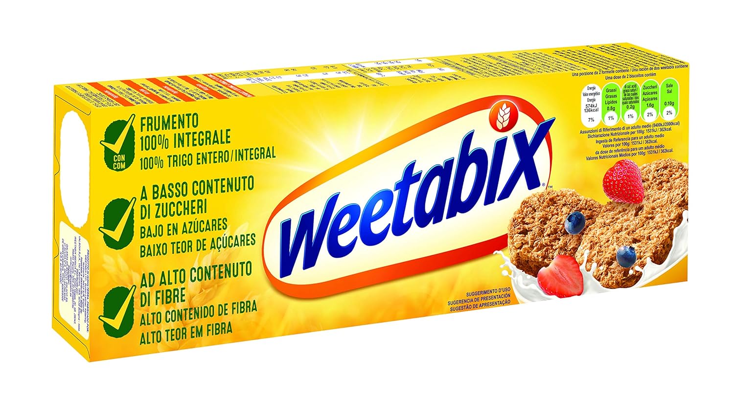 Cereal De Trigo Entero Enriquecido Con Vitaminas Y Hierro Weetabix ...