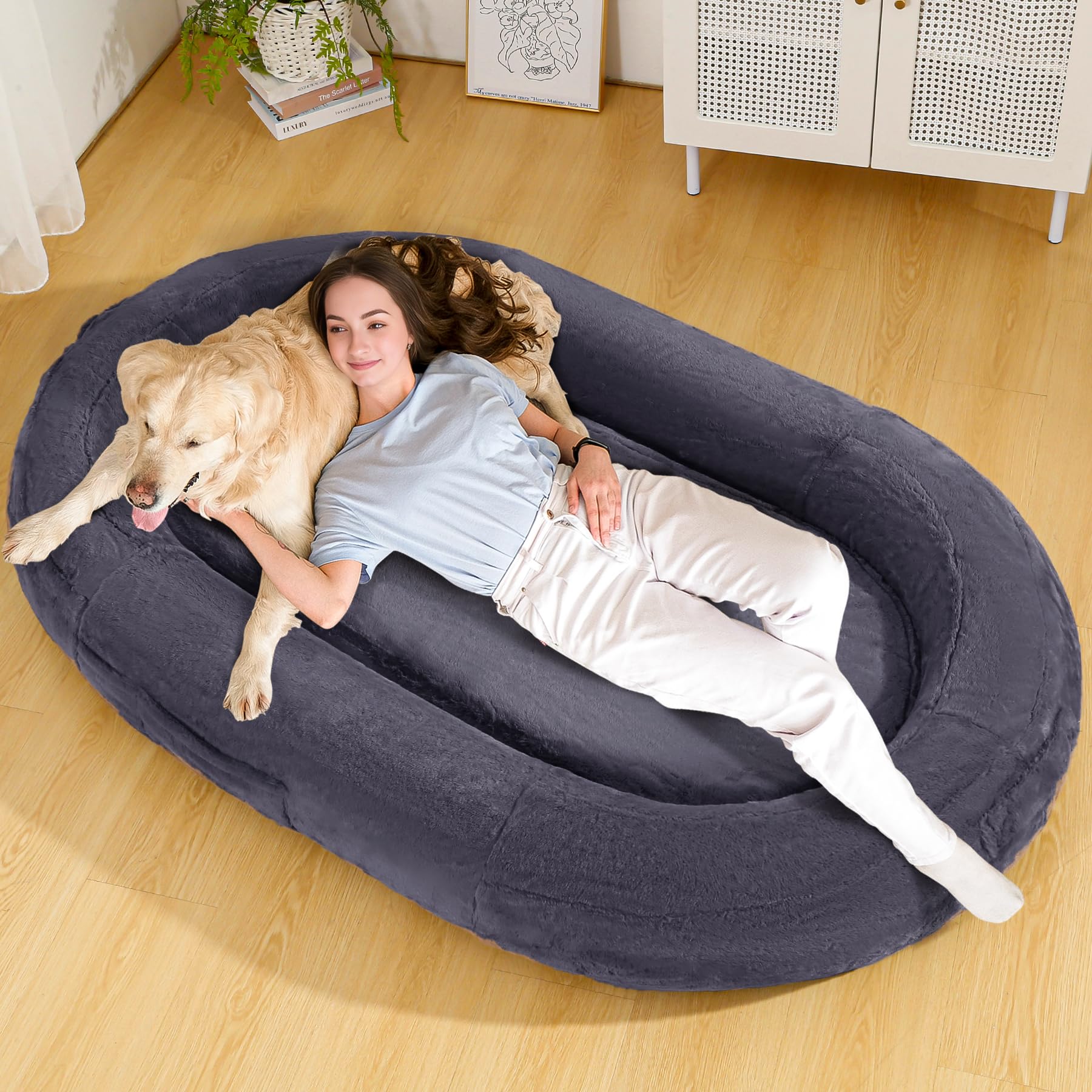 Purelax Human Dog Bed, Washable Giant Dog Bed, Inflatable Dog Bed for ...