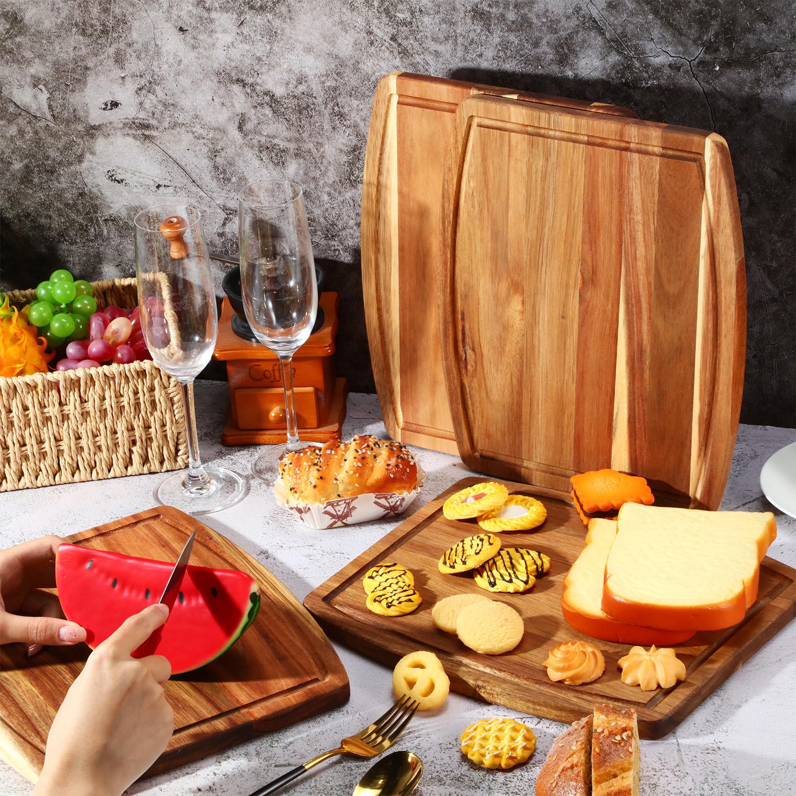 Mua Kigley Acacia Wood Cutting Boards Bulk for Laser Engraving Wooden ...