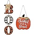 Amazon.com: Jetec Decorative Signage Set - Boo Sign, Harvest Pumpkin ...