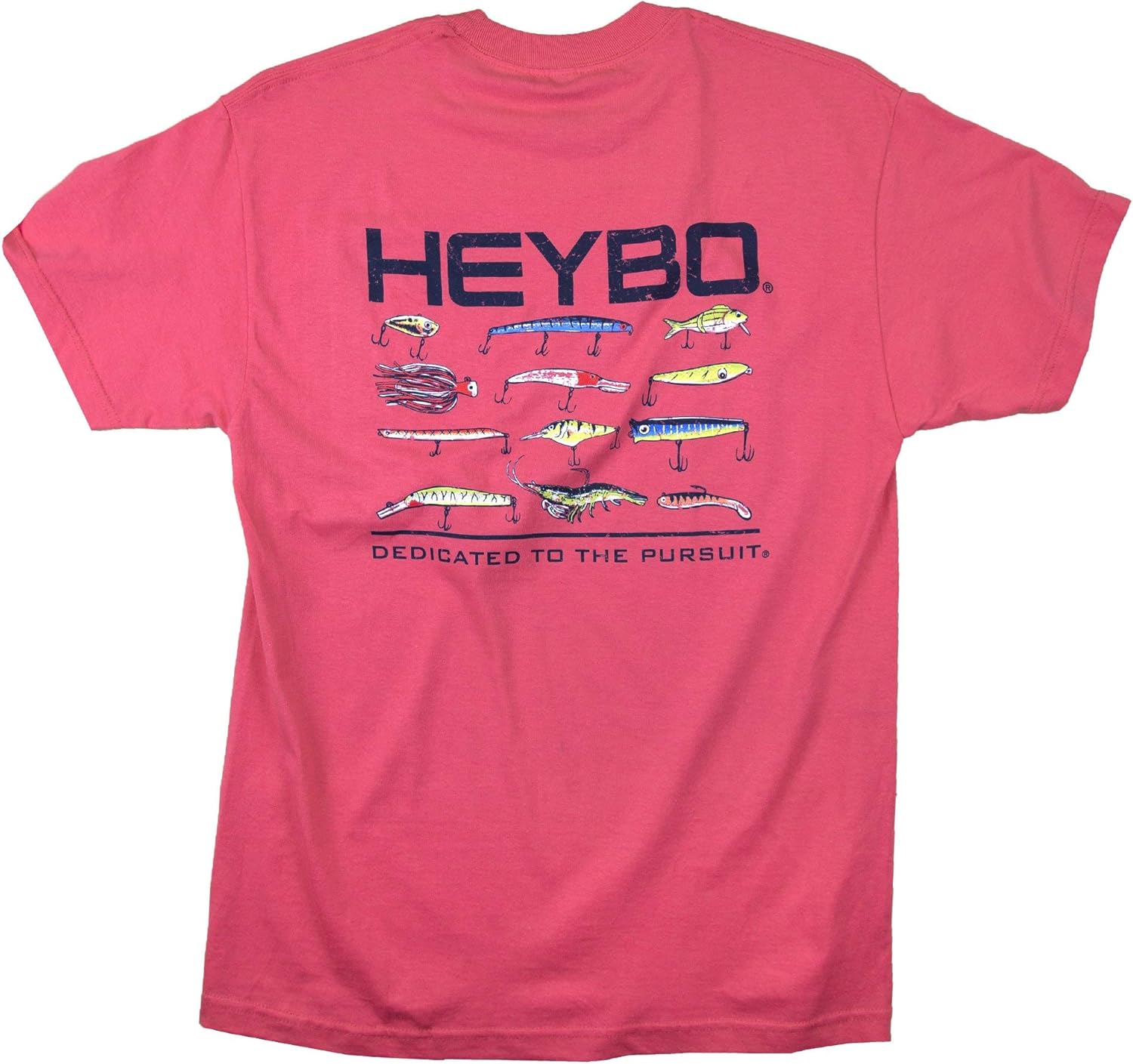 Amazon.com: Heybo Offshore Lures SS T-Shirt Coral: Clothing