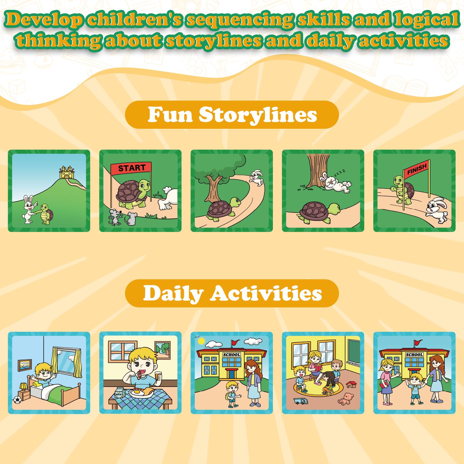 Mua Sequencing Cards, Sequence Game for Kids, Speech Therapy Materials ...