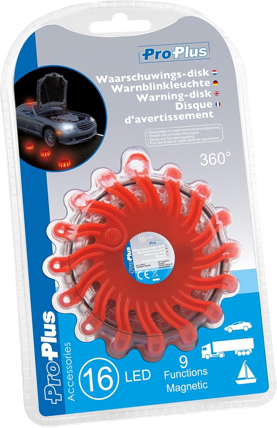 HomeLed - Linterna de emergencia intermitente (16 luces led, magnética ...