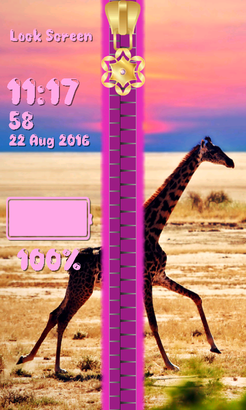 Amazon.com: Giraffe Zipper Lock Screen: Appstore for Android