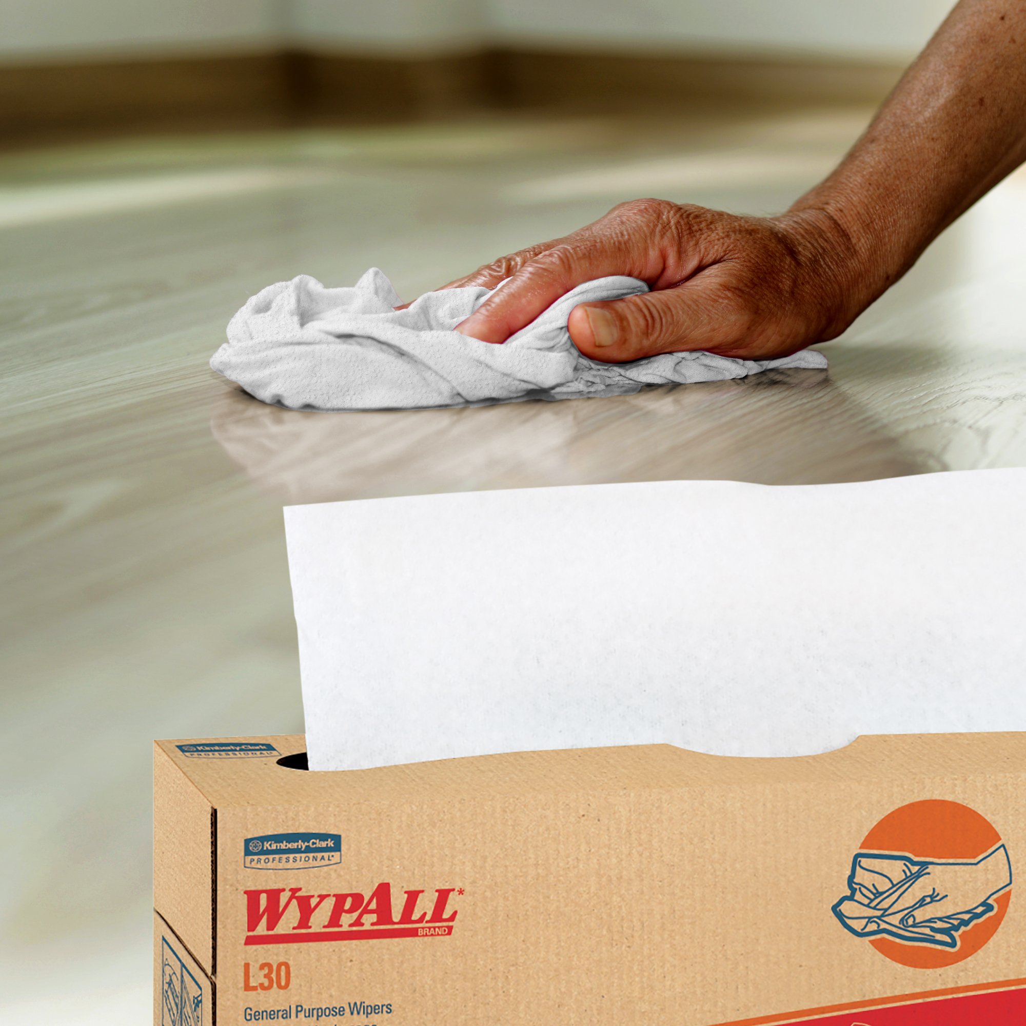 Wypall L30 DRC Towels (05800), Strong and Soft Wipes, White, 100 Sheets ...