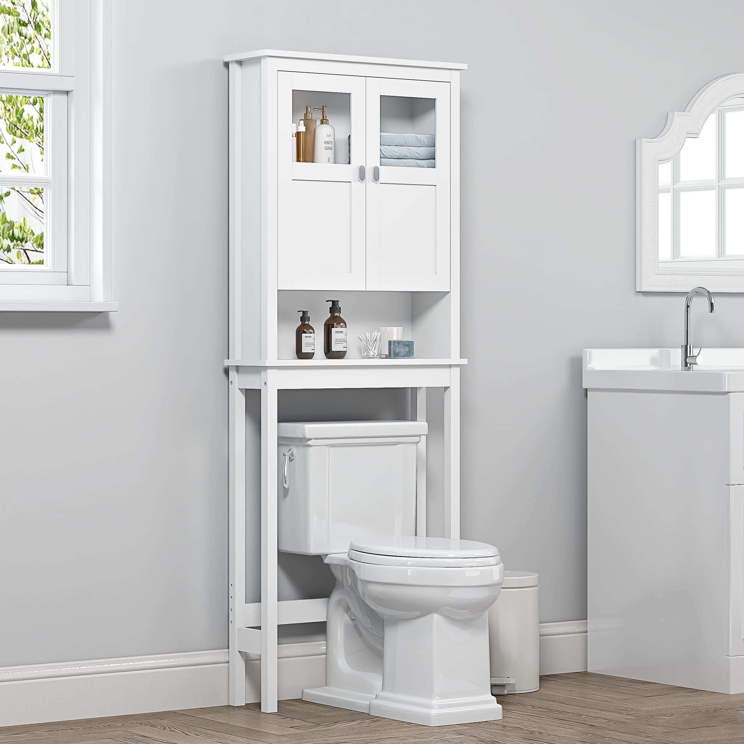 Spirich Bathroom Cabinet Over Toilet, Bathroom Storage Cabinet with ...