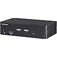 Amazon.com: StarTech.com 2 Port DisplayPort KVM Switch - 4K 60Hz - Single Display - Dual Port ...