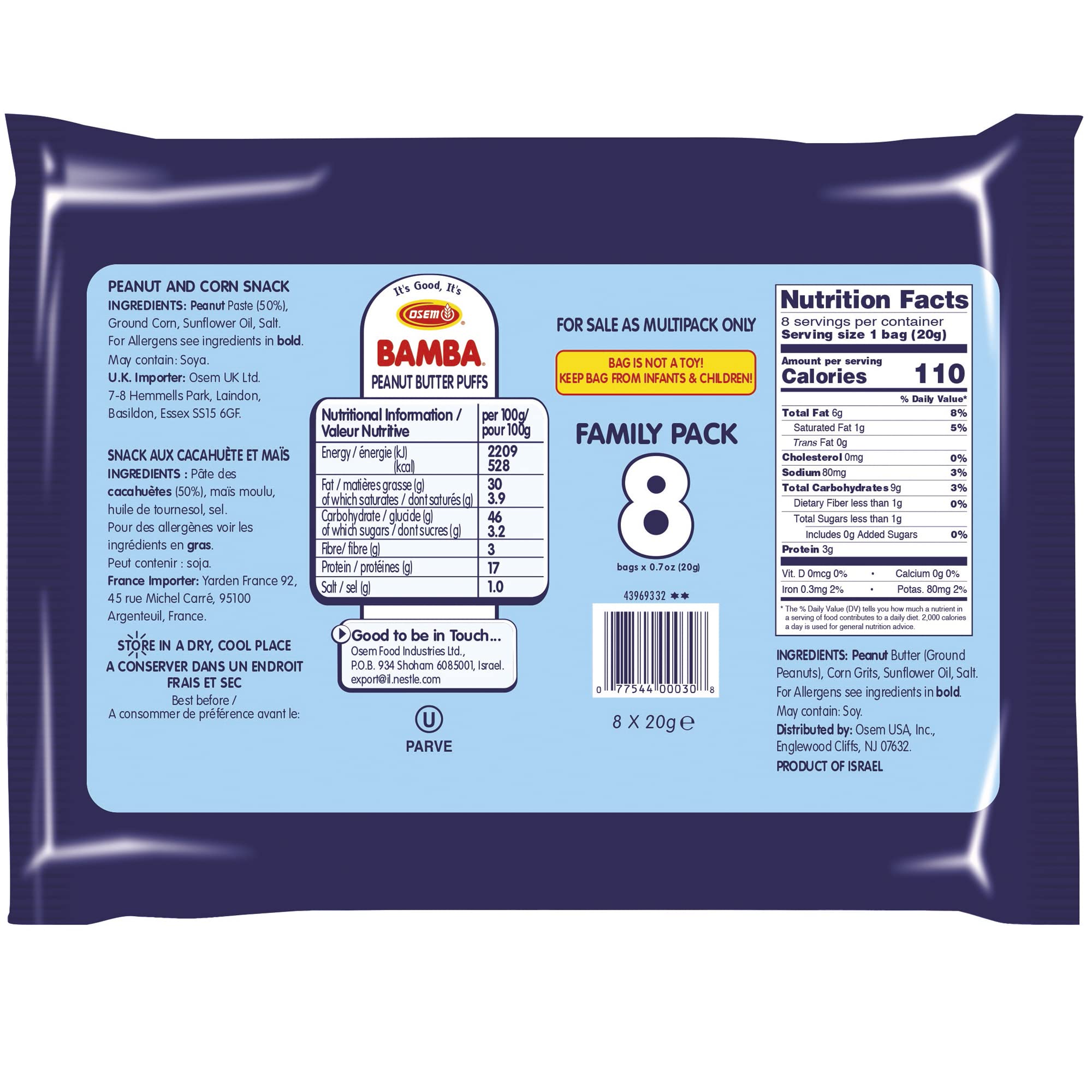 Mua Osem Bamba Peanut Snacks for Families - All Natural Peanut Puffs ...