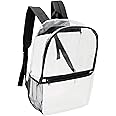 Amazon.com | Moda West 17” Wholesale Clear PVC Backpacks in Black Color ...
