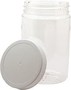 Amazon.com - JS - Plastic Mason Jars with Lids - 32 Oz Plastic ...