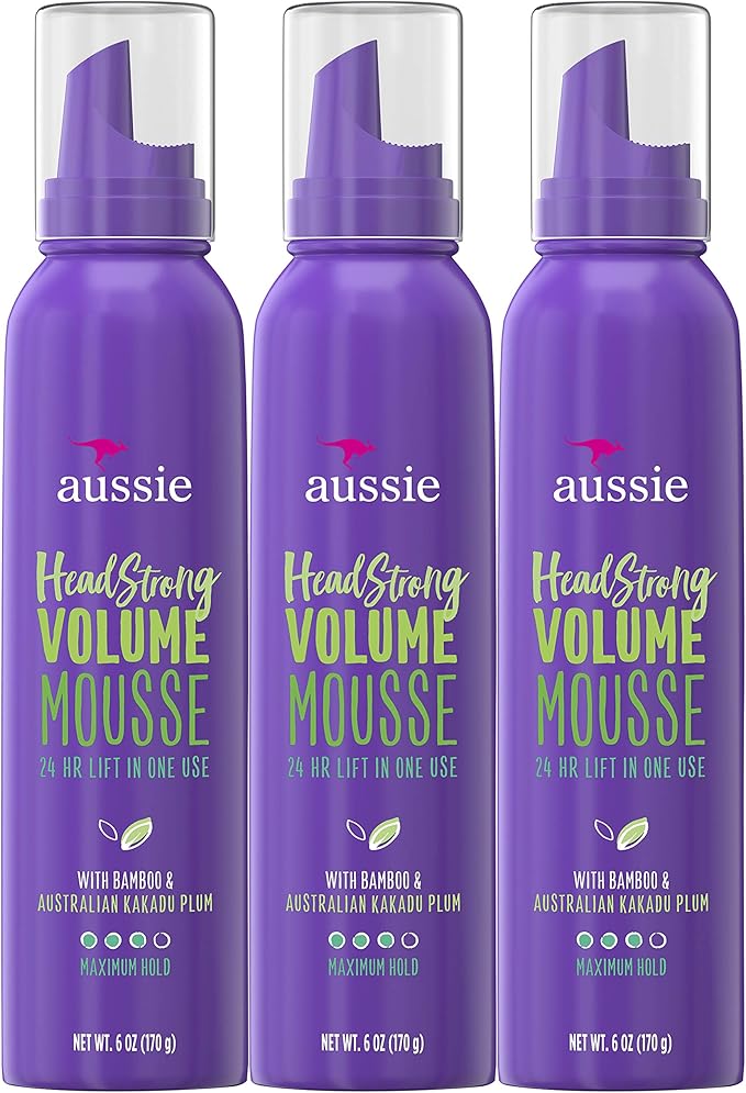Aussie, Mousse, with Bamboo & Kakadu Plum, Headstrong Volume, For Fine ...