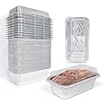 Amazon.com: Disposable Loaf Pans with Lids, 50 Pack, 8.5x4.5" Bread ...