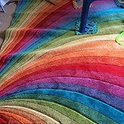 Candy Multicoloured Rainbow Design Rug. Available in 6 Sizes (120cm x ...