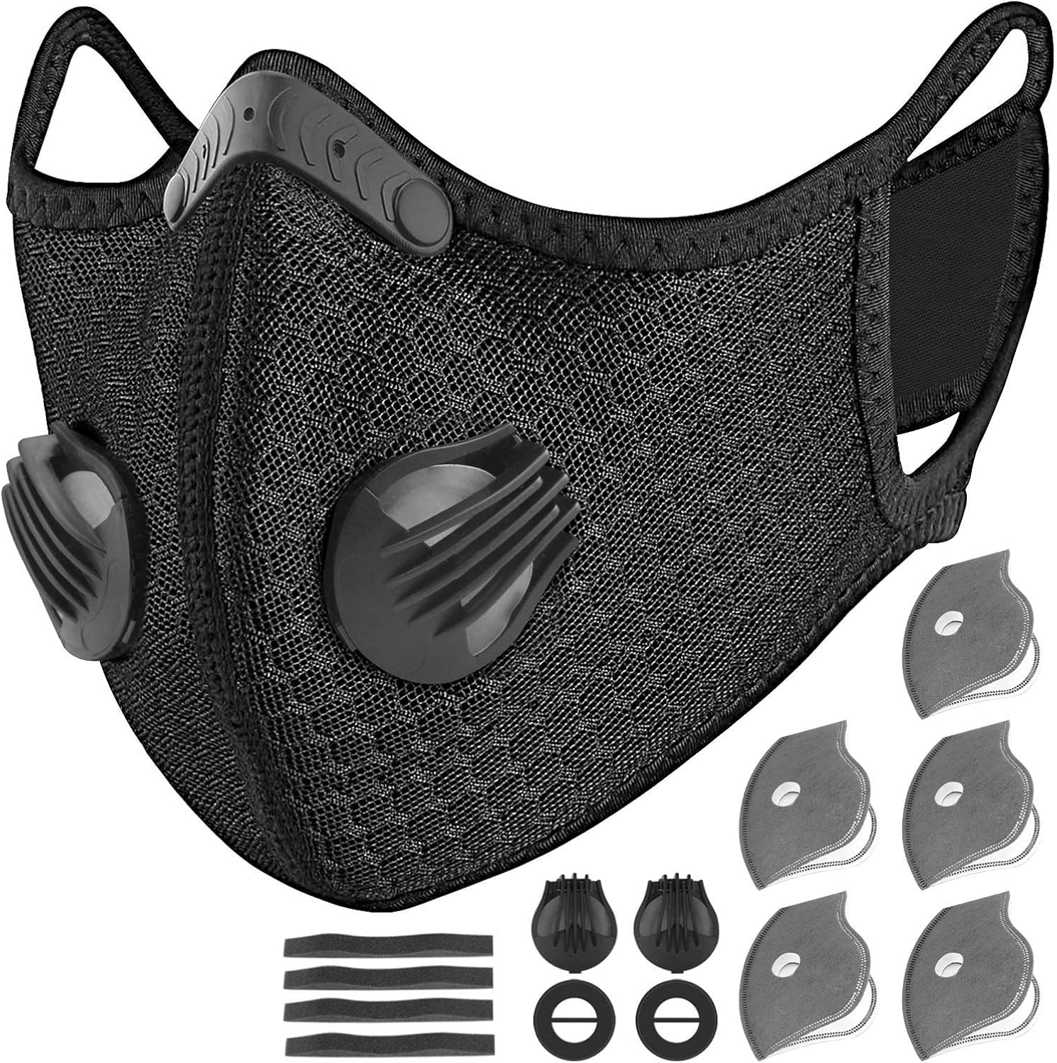 CO2 Mask Reusable Face Mask With Breathing Valve & Active Carbon Filter ...