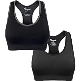 DSTANA Racerback Sports Bras for Women - Seamless High Impact Support ...