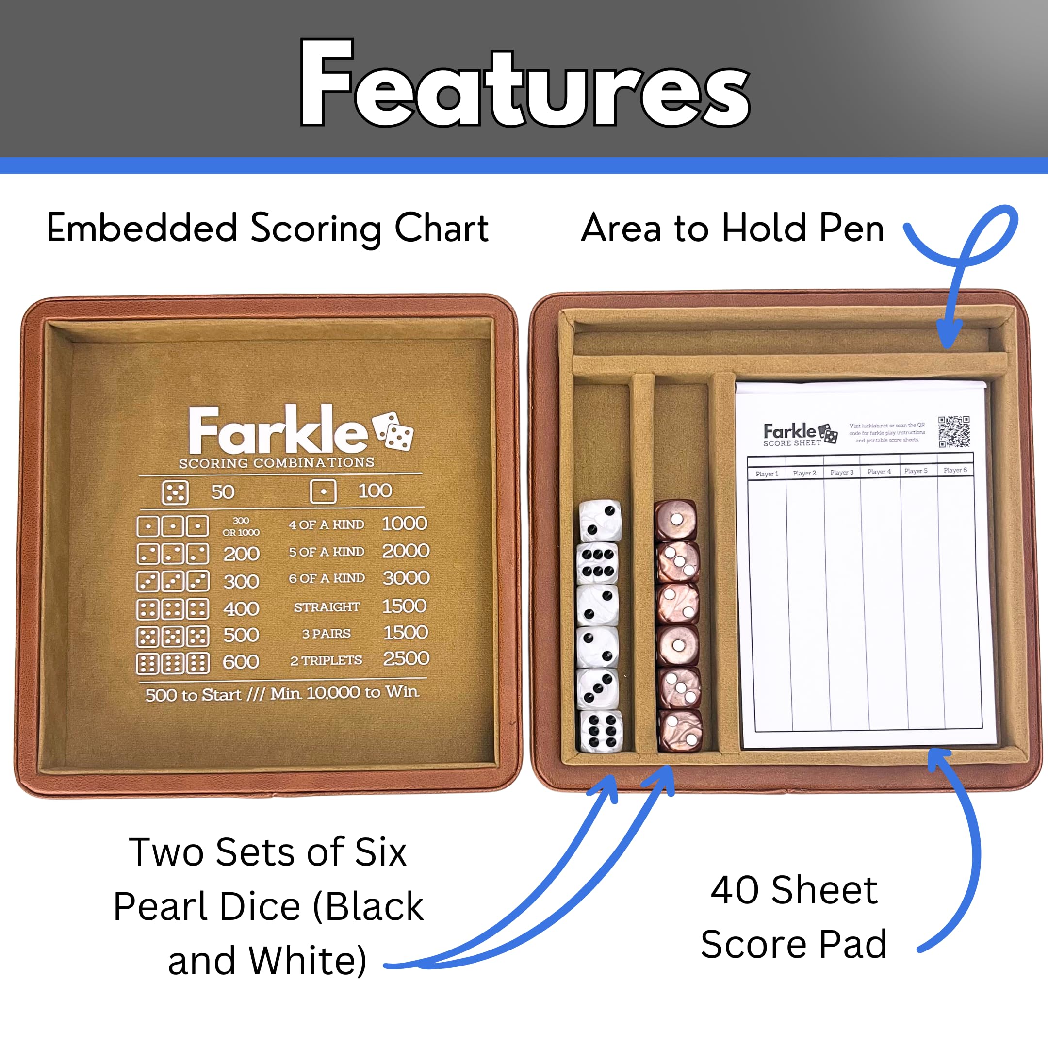 Mua Luck Lab Farkle Dice Tray and Storage Case - Includes Embedded ...