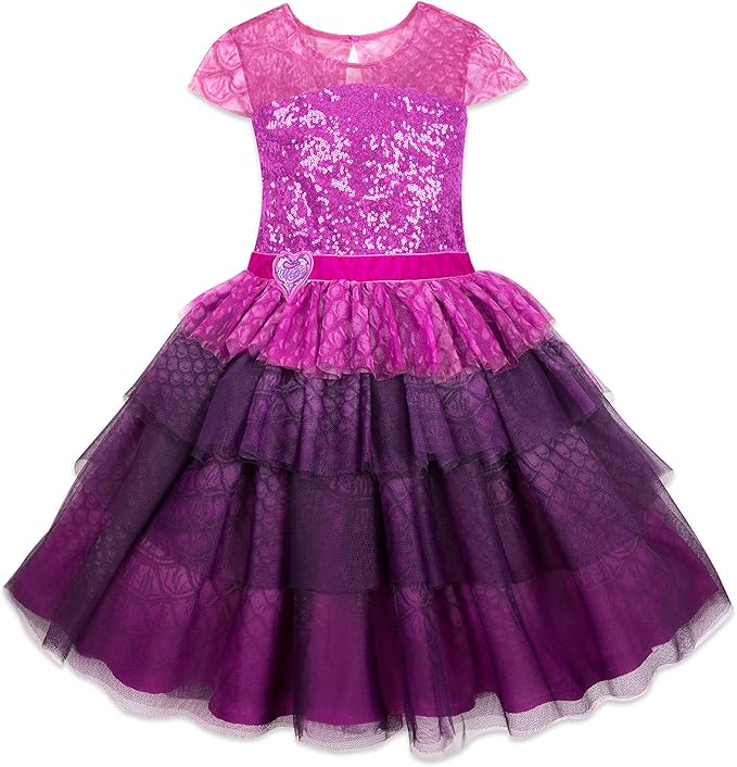 Amazon.com: Disney Mal Party Dress for Girls - Descendants 3 Size 4 ...
