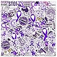 Amazon.com: 50 Pack Pcs Overdose Awareness Ribbon Stickers for Water ...