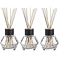 Amazon.com: 3PC Set 7oz Clear Glass Reed Oil Refillable Diffuser ...