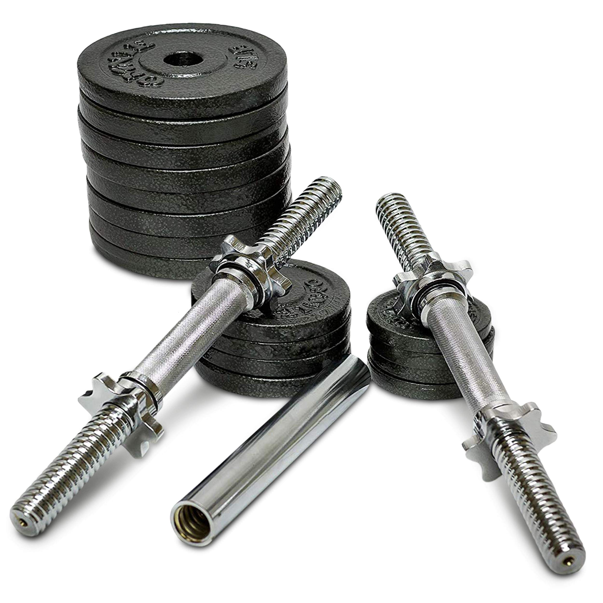 Omnie Adjustable Dumbbells with Gloss Finish and Secure Fit Collars for ...