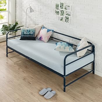 Amazon.com: Zinus Newport 30 Inch Wide Day Bed Frame and Foam Mattress ...