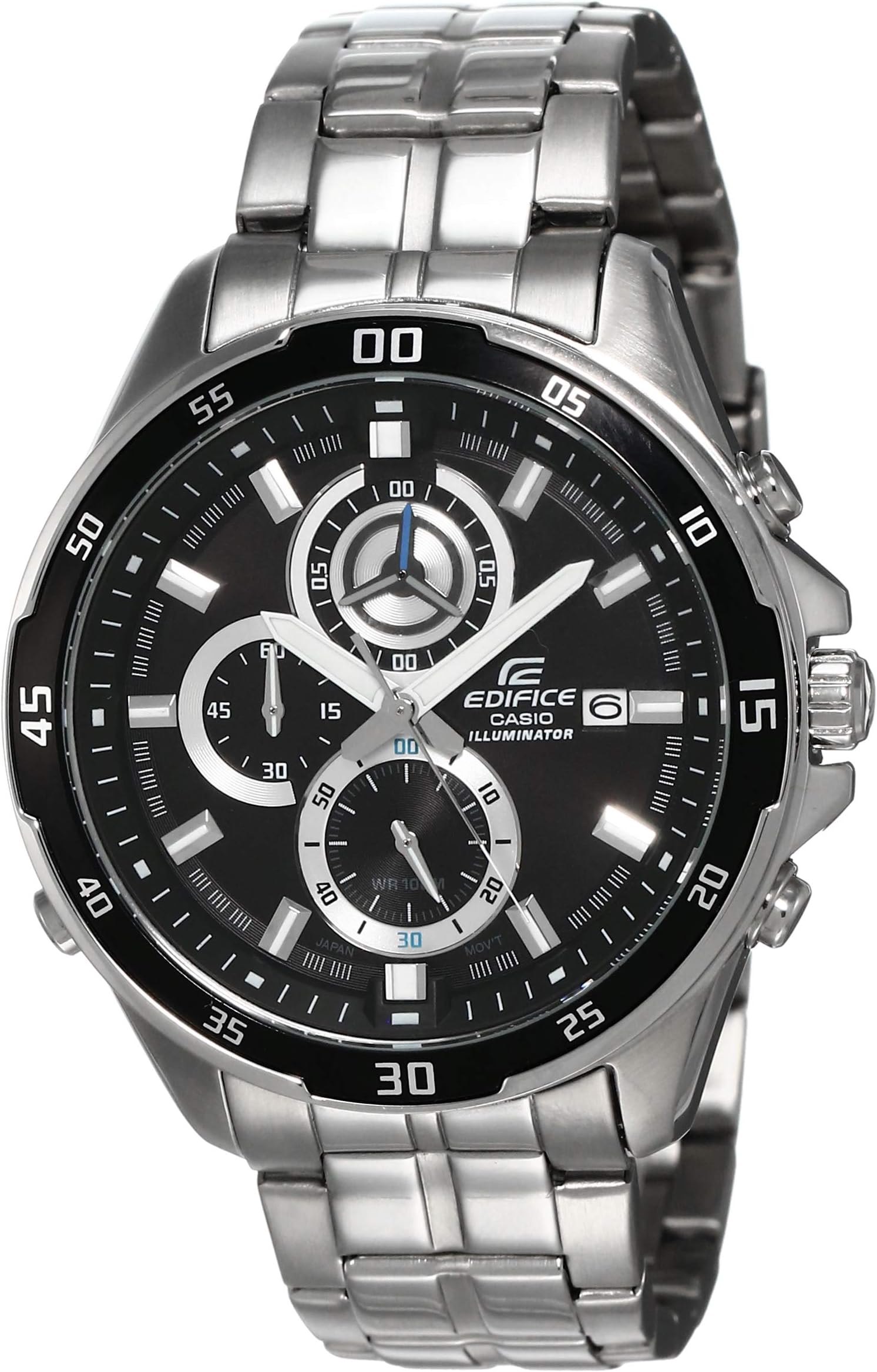 Casio Edifice Men's Black Dial Stainless Steel Band Watch - EFR-547D-1A ...