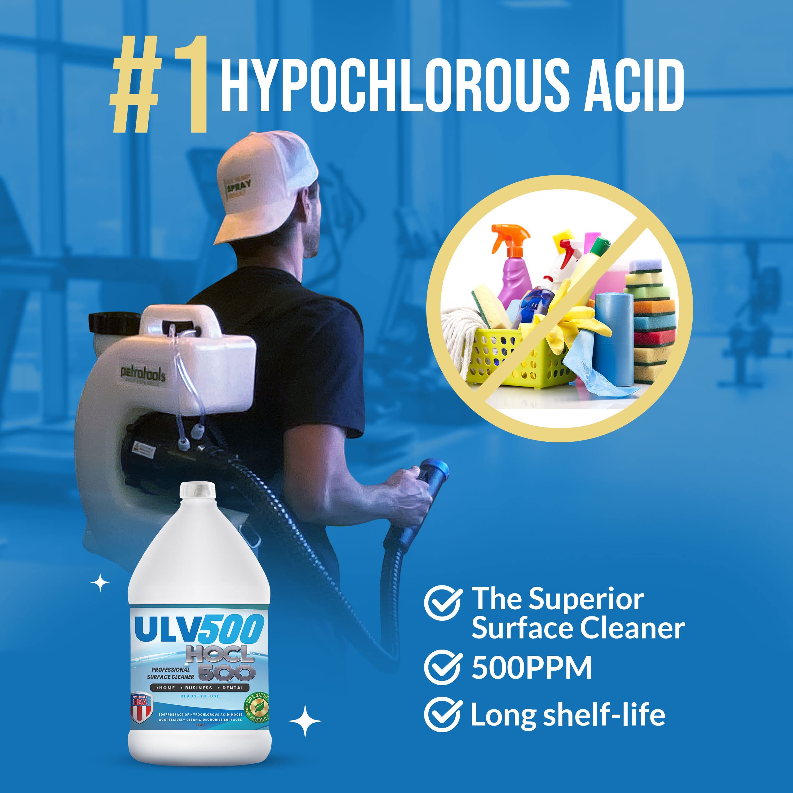 Mua Natural Clean Hypochlorous Acid Hospital-Grade Cleaner - HOCL500 (1 ...
