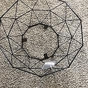 Black Geometric Metal Wire Wooden Base Decorative Storage/ Display ...
