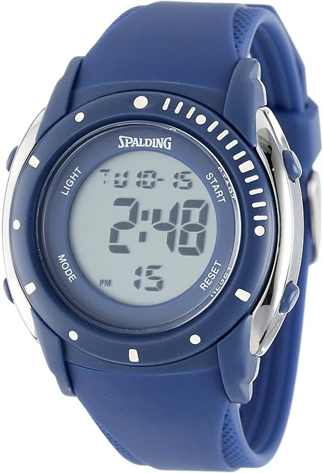 Spalding Men's SP3000-250 Fastball Sport Inspired Blue Digital Watch ...