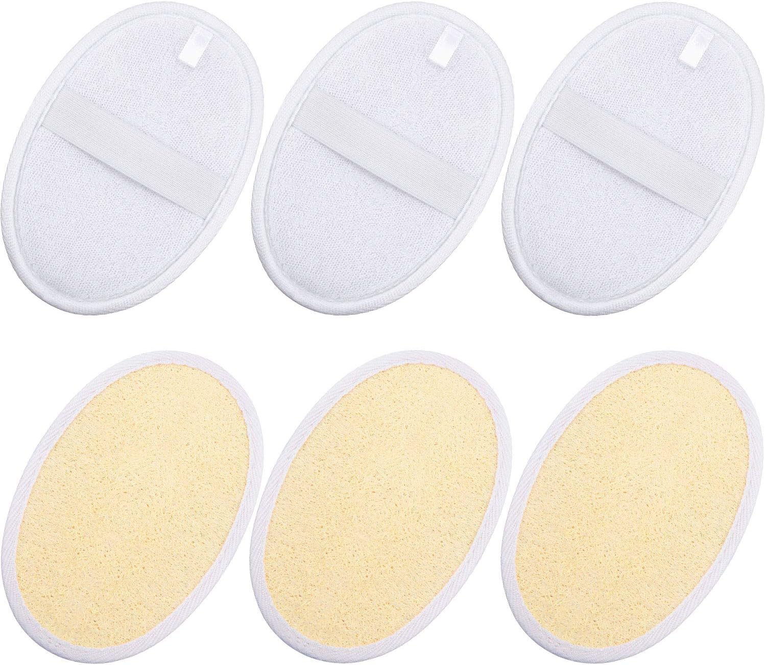 6 Pieces Loofah Sponges Exfoliating Loofah Pads Loofah Pads Body Pads ...
