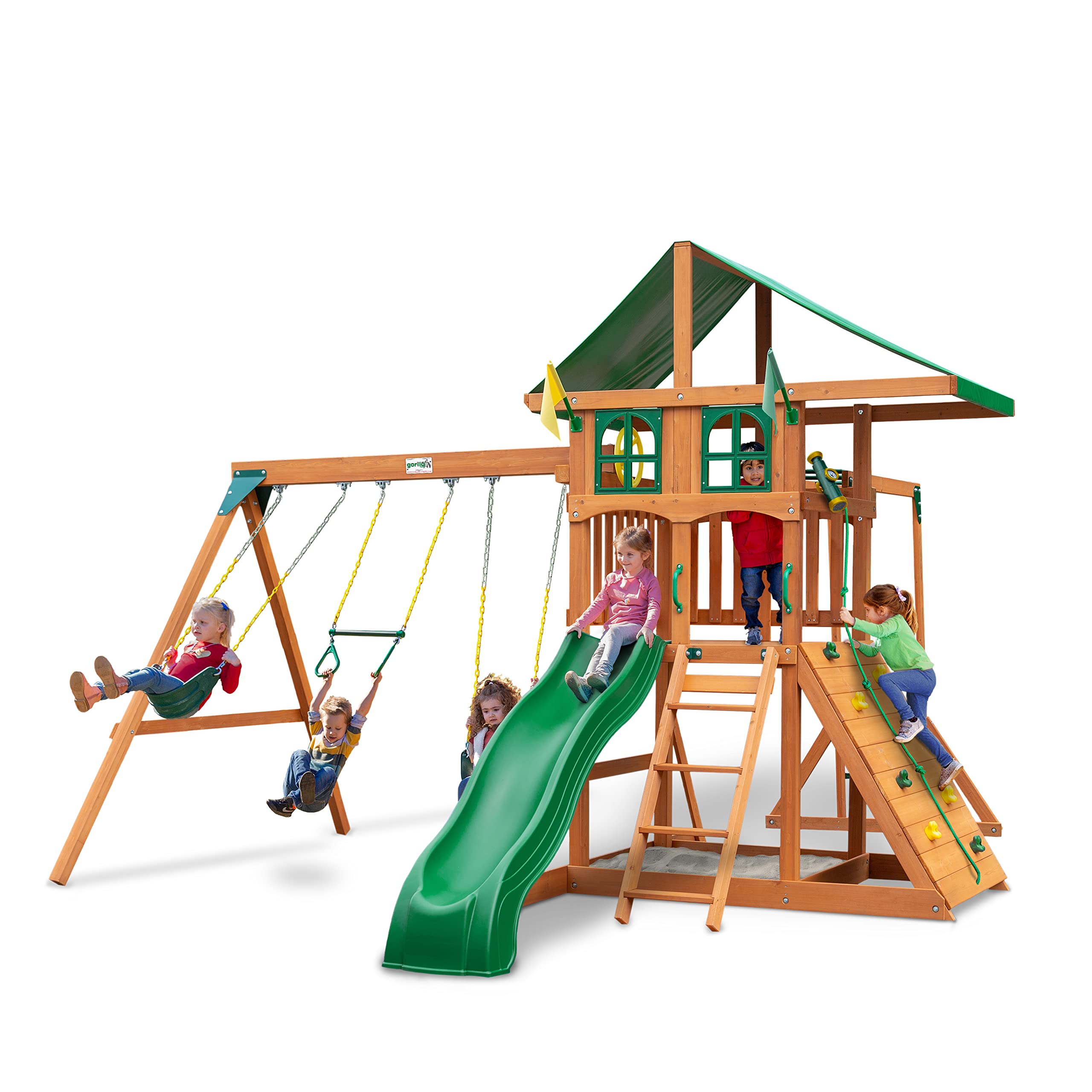 Mua Gorilla Playsets 01-1083 Avalon Treehouse Wooden Swing Set with ...