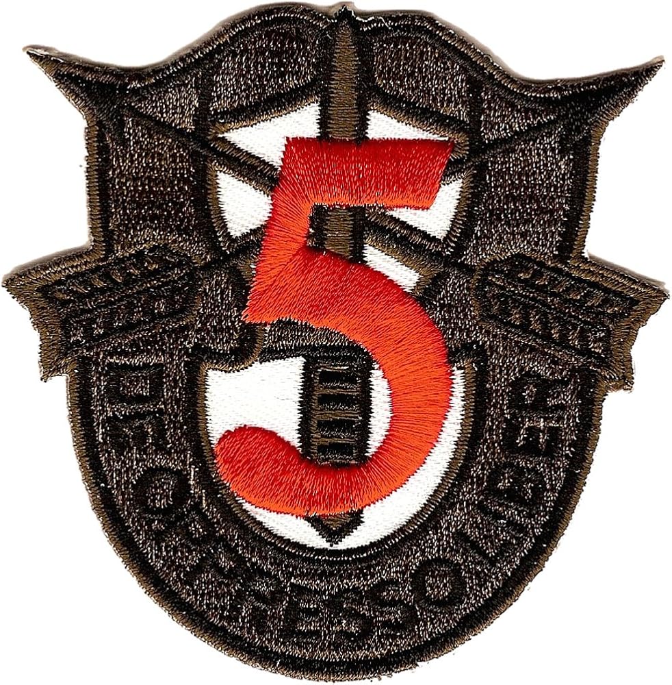 Amazon.com: 5th Special Forces Group Crest OD Green Red 5 Patch: Clothing