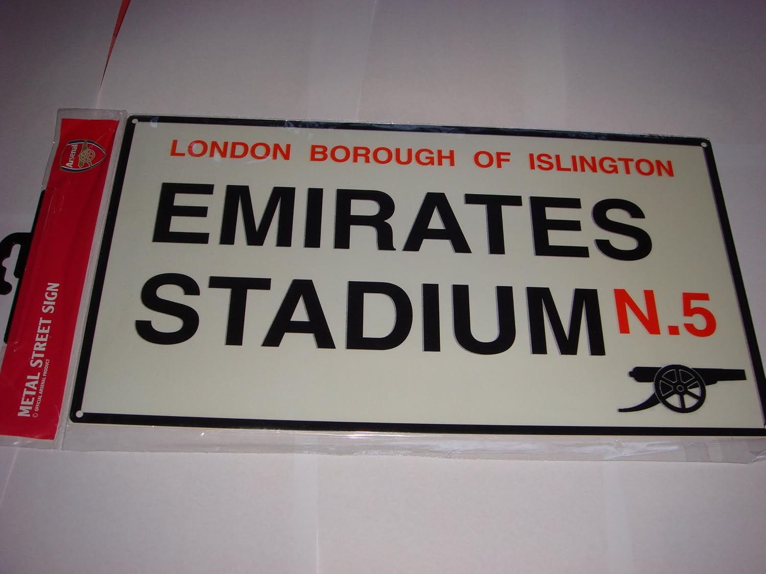 Arsenal F.C. OFFICIAL LARGE METAL STREET SIGN EMIRATES STADIUM 10"X18.5 ...