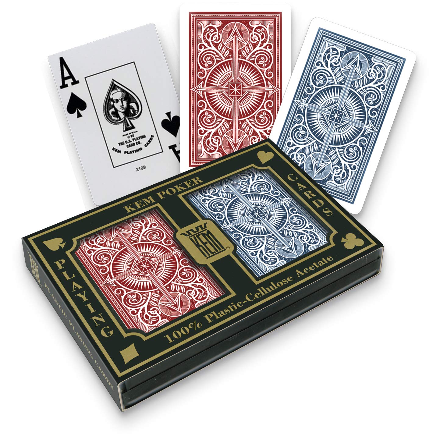 KEM Arrow Red And Blue Bridge Size Jumbo Index Playing Cards Buy