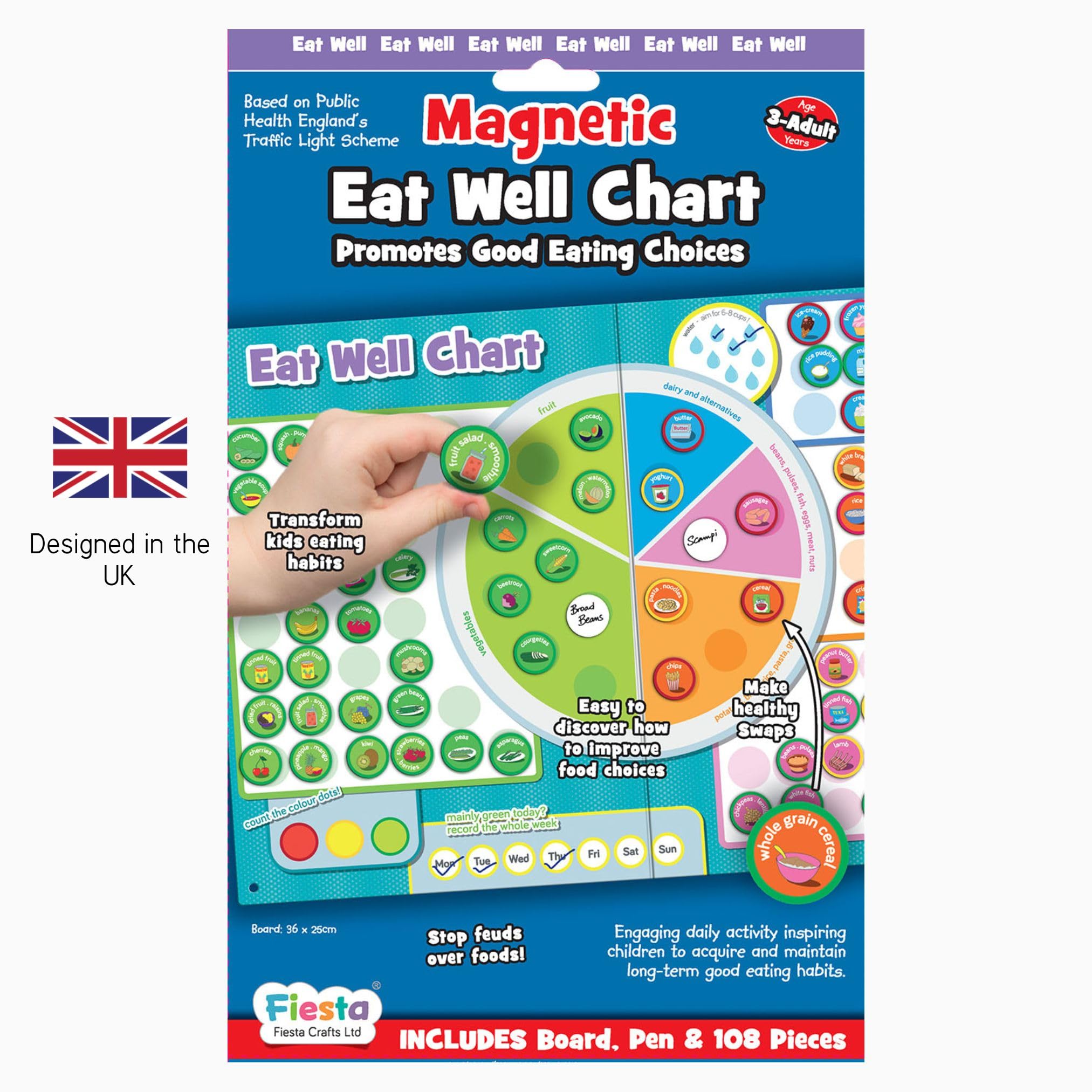 Mua Eat Well Magnetic Food Chart by Fiesta Crafts - Eat Healthy Reward Chart for Children ...