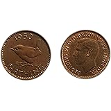 1954 GB George VI British farthing coin for collectors / Almost ...
