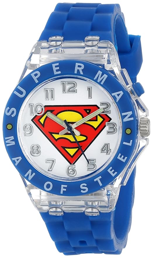 Superman Kids' SUP9049 Watch with Blue Rubber Band: Amazon.co.uk: Watches