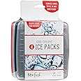 Amazon.com: Fit + Fresh Cool Coolers Slim Ice Packs, Reusable Ice Packs ...