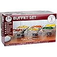 24 Piece Party Serving Kit Includes Chafing Kits and Serving Utensils ...