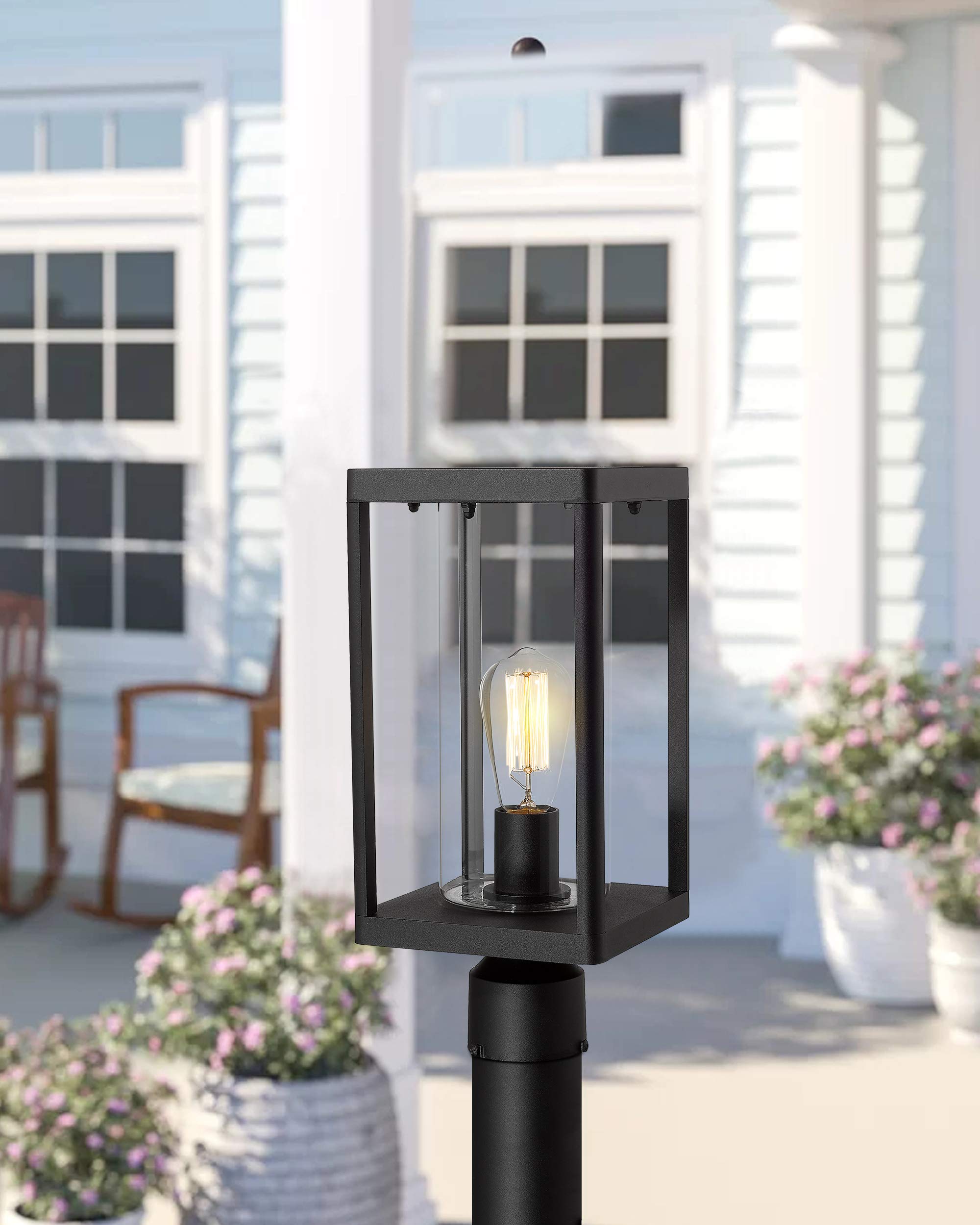 Beionxii Outdoor Post Lights | Modern Exterior Post Lantern with 3-Inch ...
