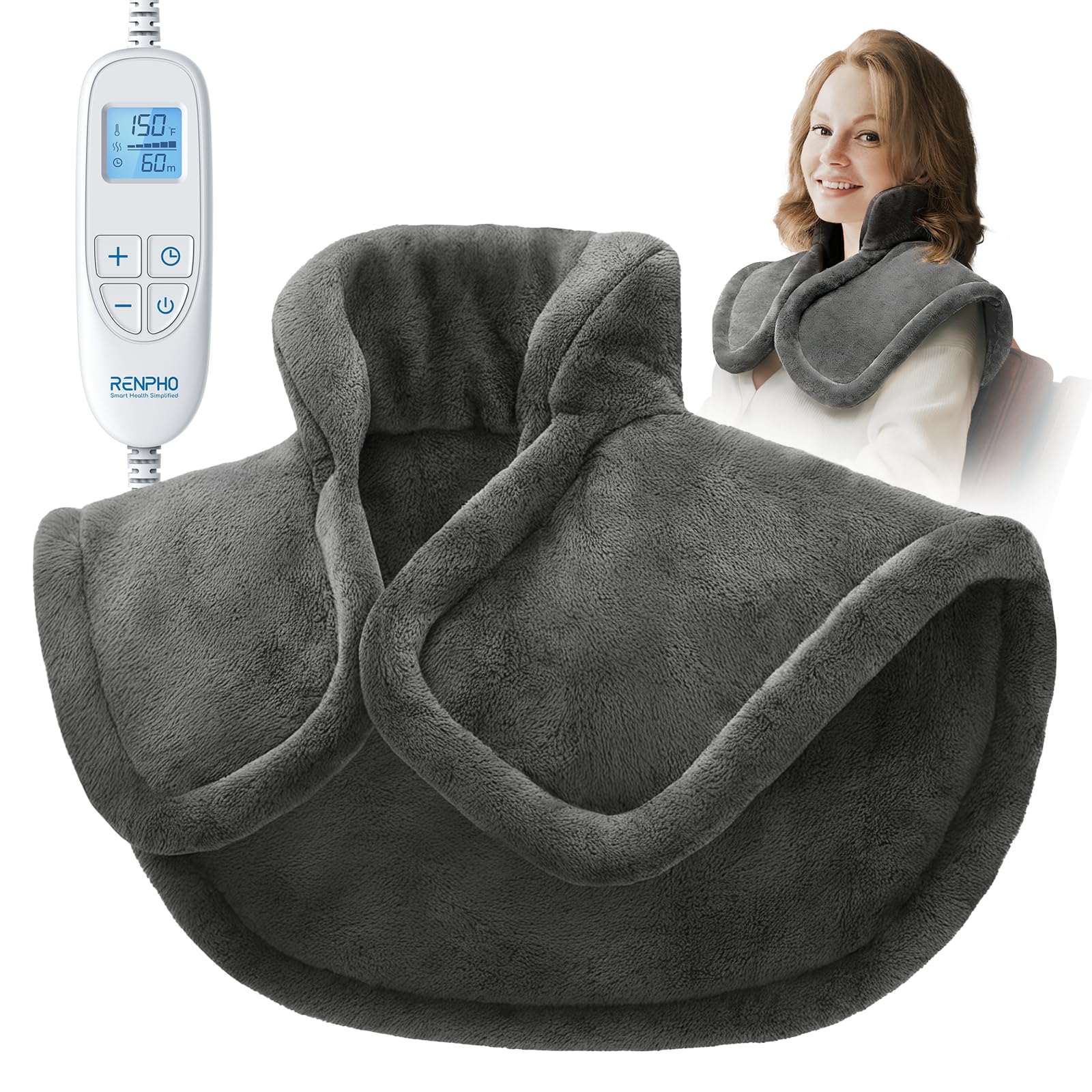 RENPHO Heating Pad for Neck and Shoulders and Back, Christmas Birthday ...