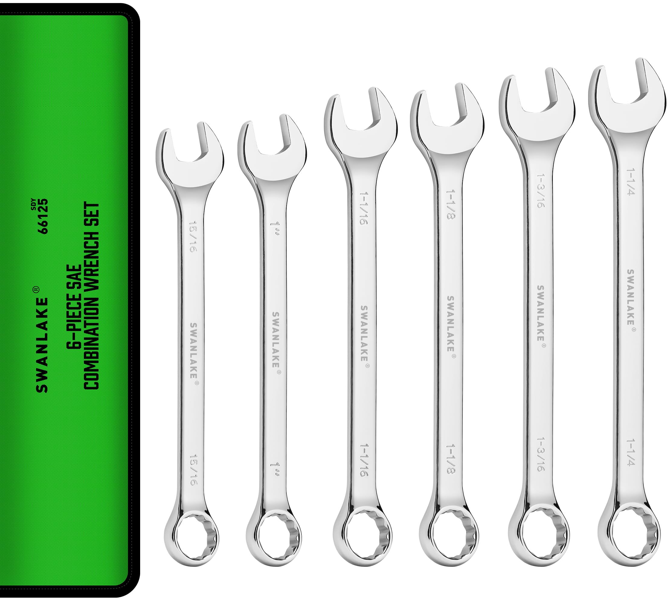 6-Piece All-Purpose Combination Wrench Set, SAE & Standard 15/16'' to 1 ...
