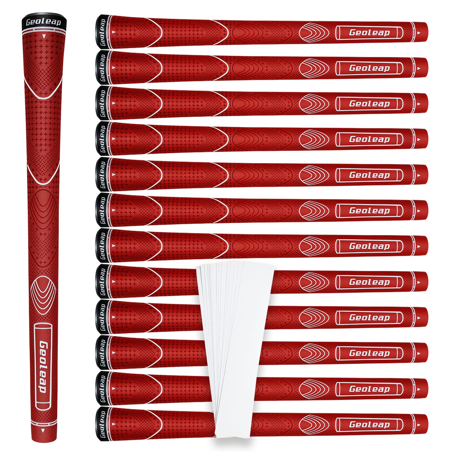 Geoleap Rubber Golf Grips Set of 13 -Grips with 15 Tapes and Grips with ...