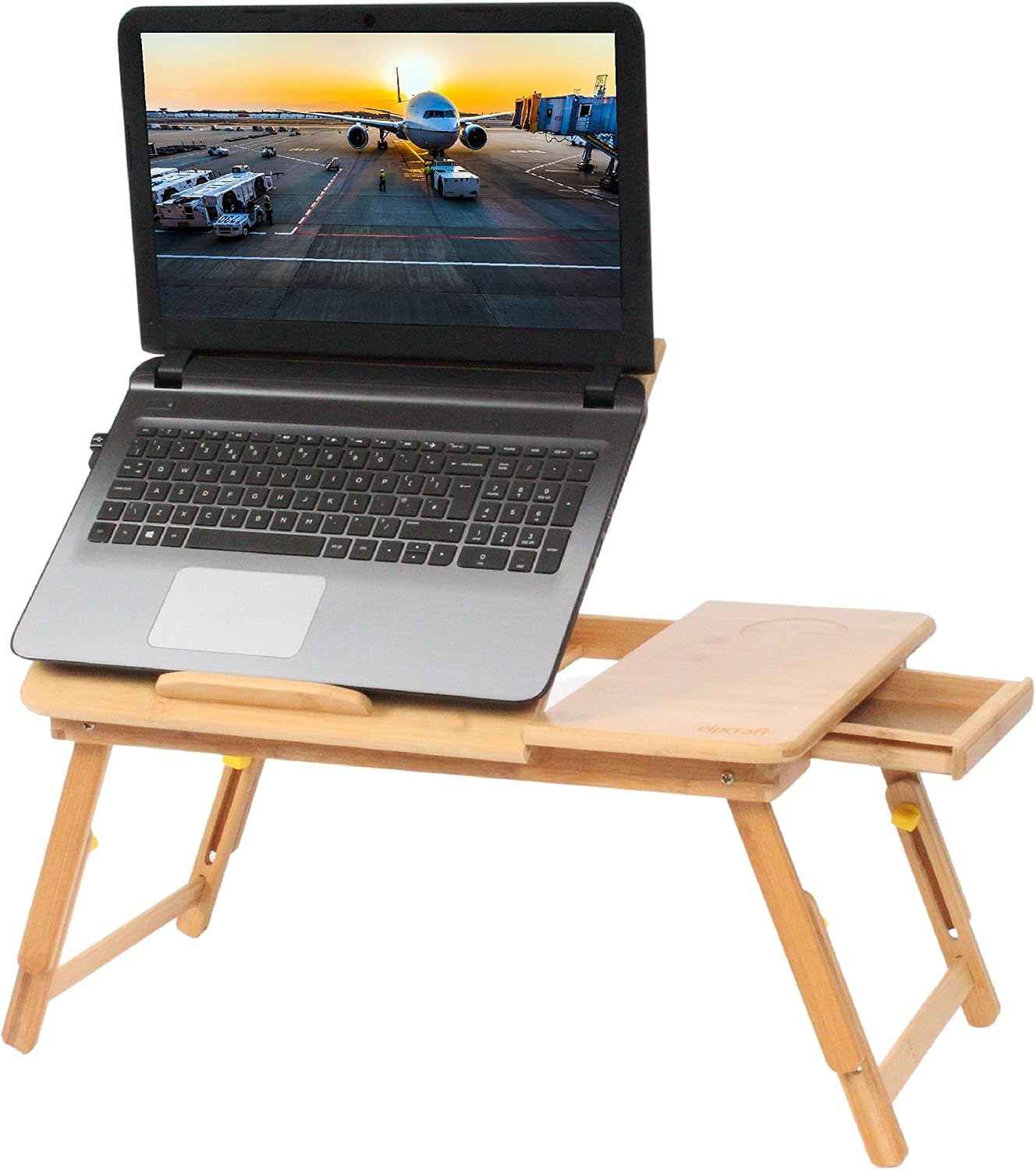 Bamboo Laptop Cooling Fan Portable Eco Friendly Wooden Laptop Table ...