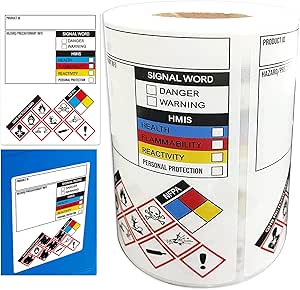 GHS Hazard Secondary Container Label Stickers 3 X 4 Inches - SDS/OSHA ...