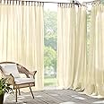 Amazon.com: Elrene Home Fashions Darien Indoor or Outdoor Sheer Tab-Top ...
