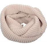 NEOSAN Women Warm Chunky Ribbed Knit Winter Infinity Loop Scarf Plaid ...