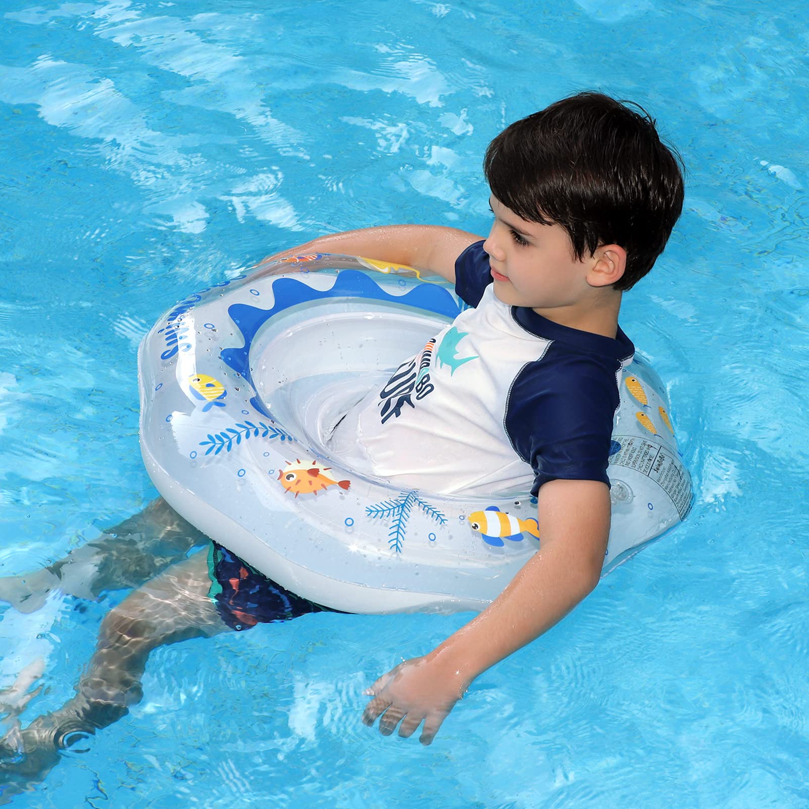 Swimbobo Inflatable Baby Swimming Float with Safe Seat for Age 6-36 ...