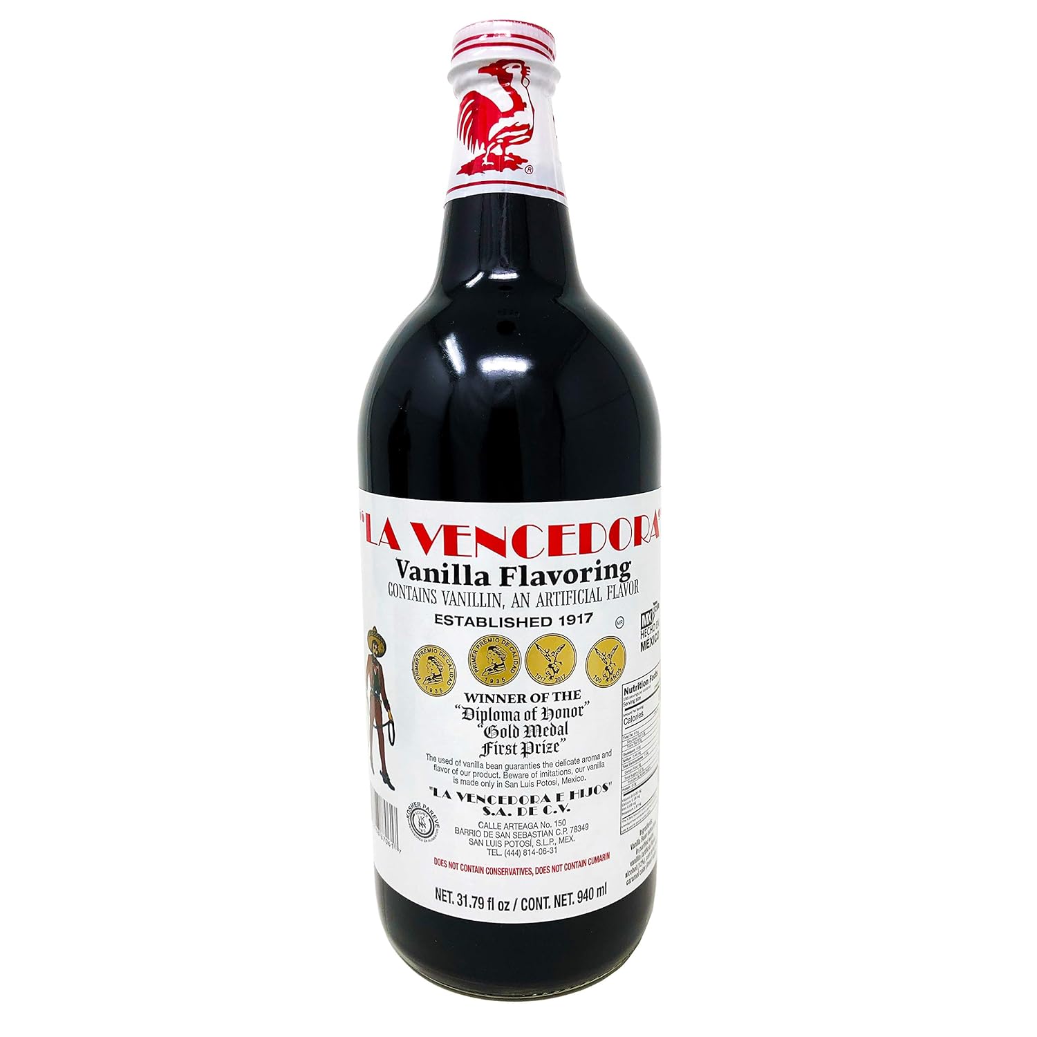 Amazon.com : La Vencedora Mexican Vanilla Flavoring Extract 31oz - 1L ...